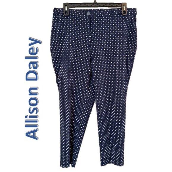 Allison Daley | Pants & Jumpsuits | Allison Daley Plus Blue Patterned ...